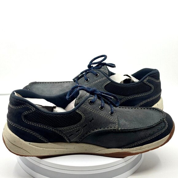 Clarks | Shoes | Clarks Allston Edge Navy Nubuck Boat Shoe Mens Eur 43 ...